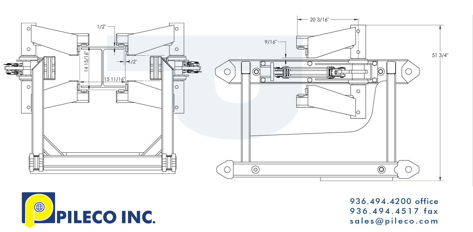 Fixed Leads, H-Beam Pile Gate Arms from Pileco. Inc.